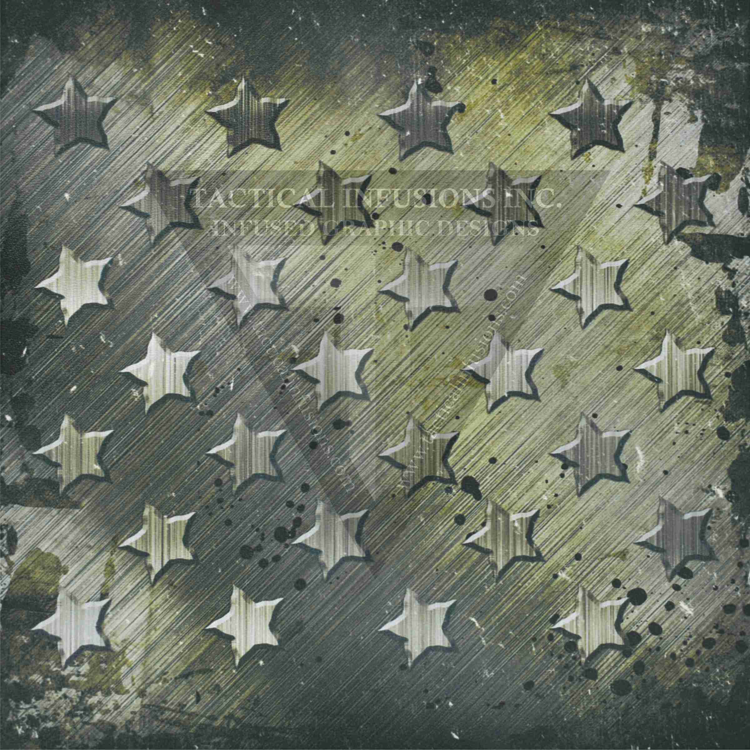 Metal Stars Stamp Pattern on Light Grey .080"