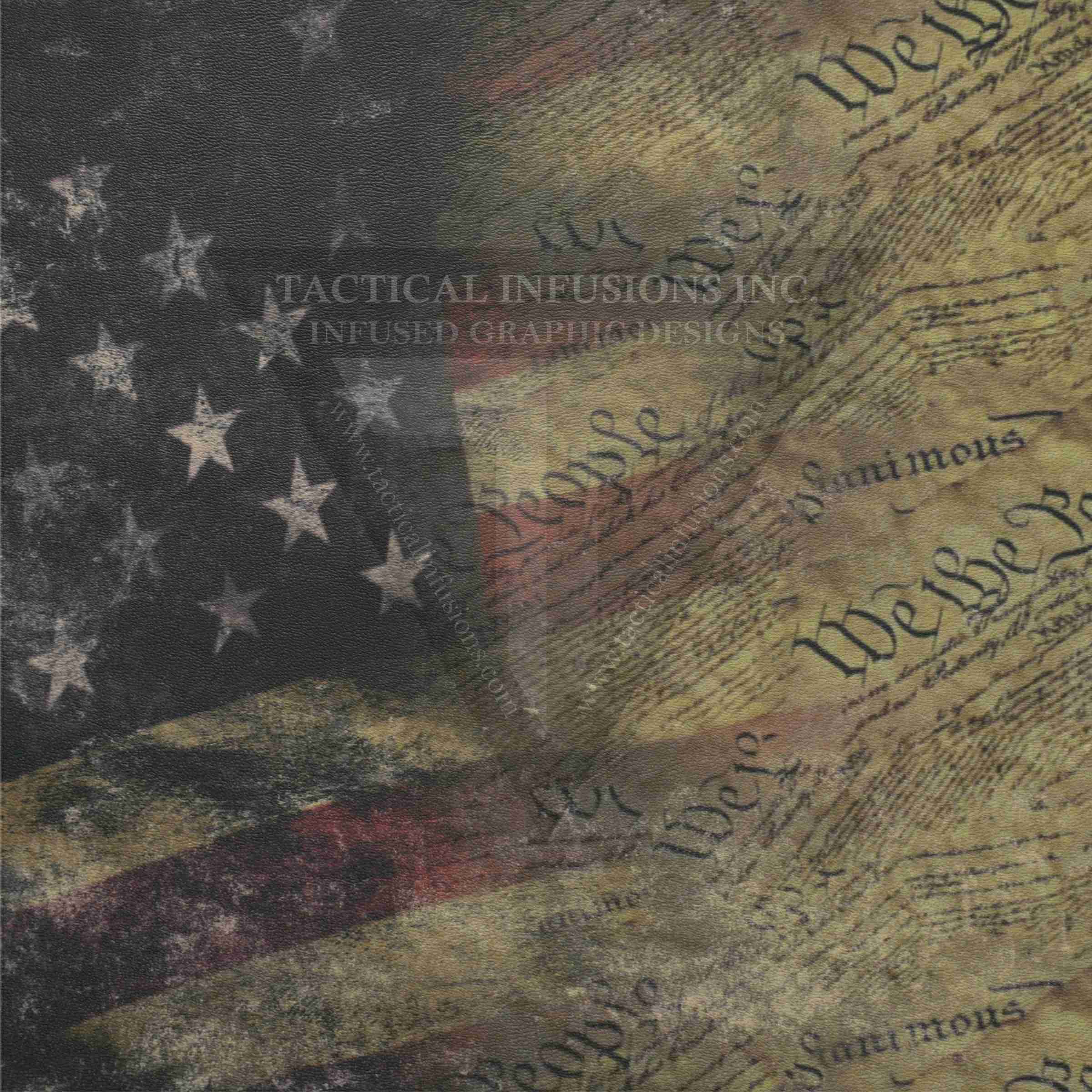 Stars and Stripes Constitution on Desert Tan .080"